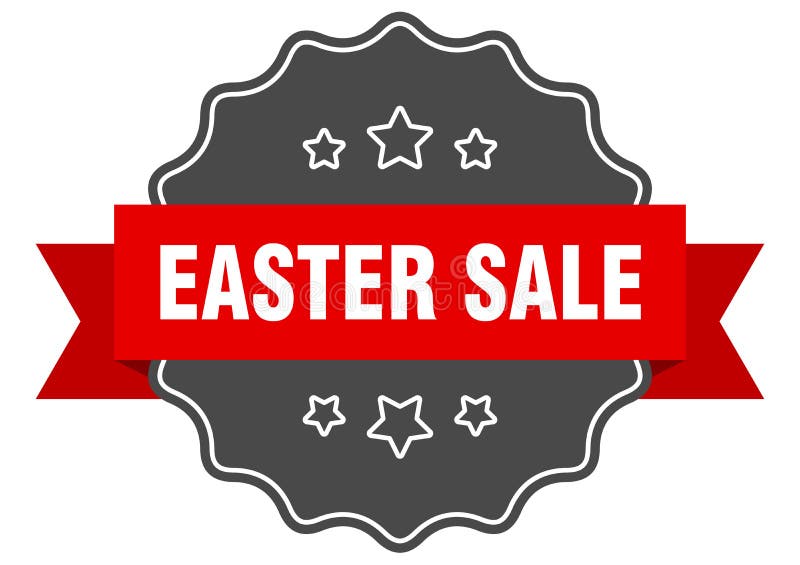 Easter sale label stock vector. Illustration of white - 194926094