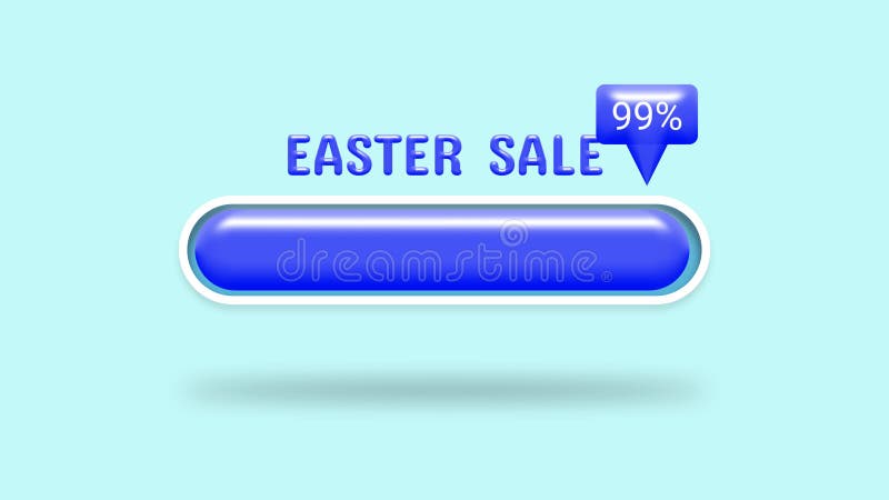 Easter Sale Loading Illustration in Blue Colour Stock Illustration ...
