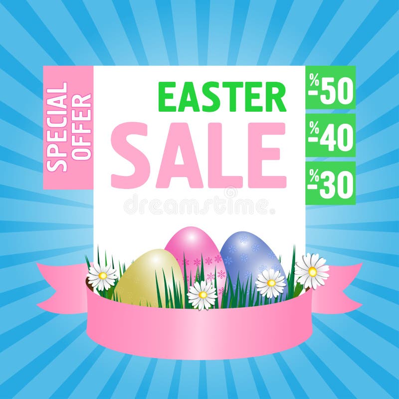 Easter sale poster. Vector stock vector. Illustration of christ - 88612619