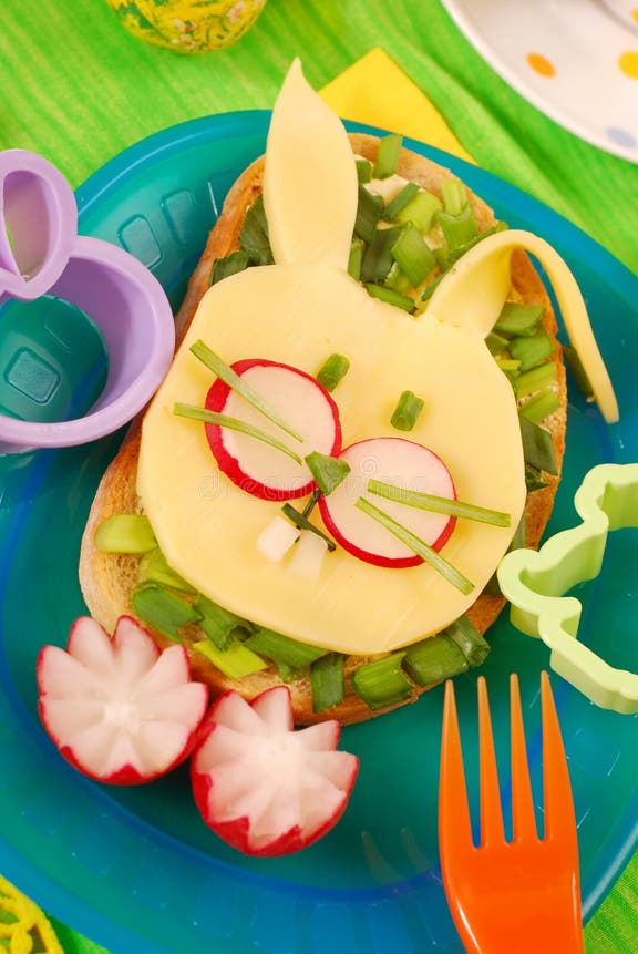 Easter sandwich for child stock photo. Image of chive - 18638296