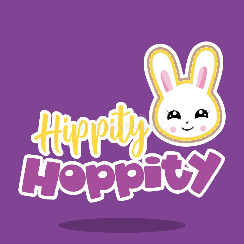 Easter saying hoppity 10 stock vector. Illustration of cartoon - 198985775