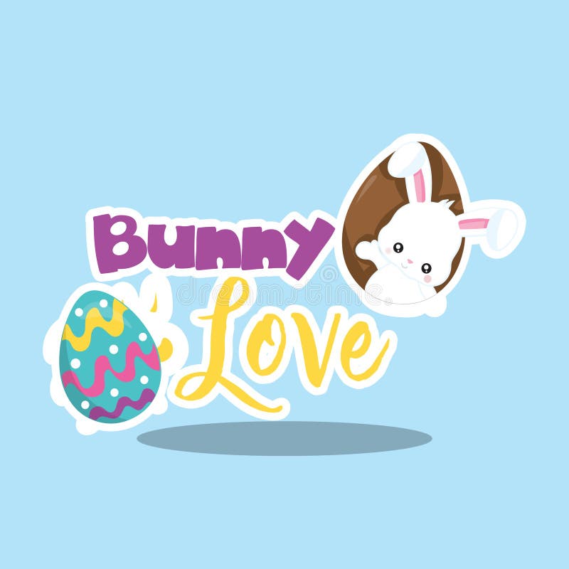 Easter saying love 08 stock vector. Illustration of cartoon - 198985778