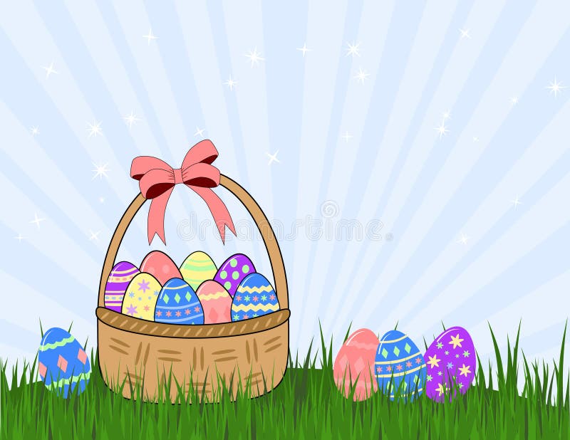 Easter scene stock vector. Illustration of traditional - 8663694