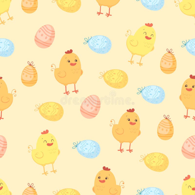 Easter Egg Seamless Pattern. Floral Holiday Background. Stock ...