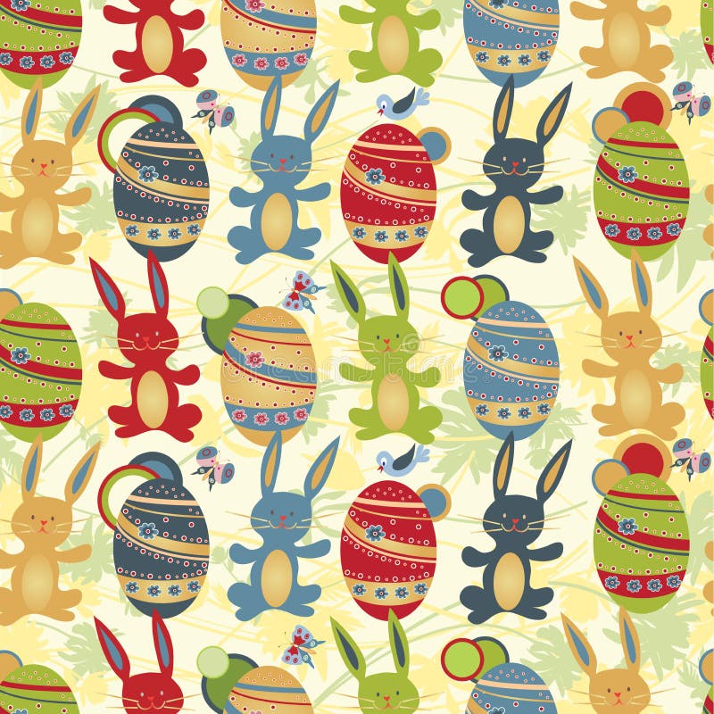 Easter Egg Seamless Pattern Design Stock Vector - Illustration of ...