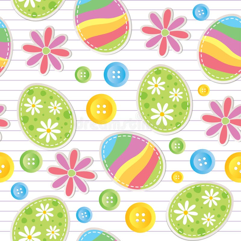 Easter Egg Seamless Pattern Design Stock Vector - Illustration of kids ...