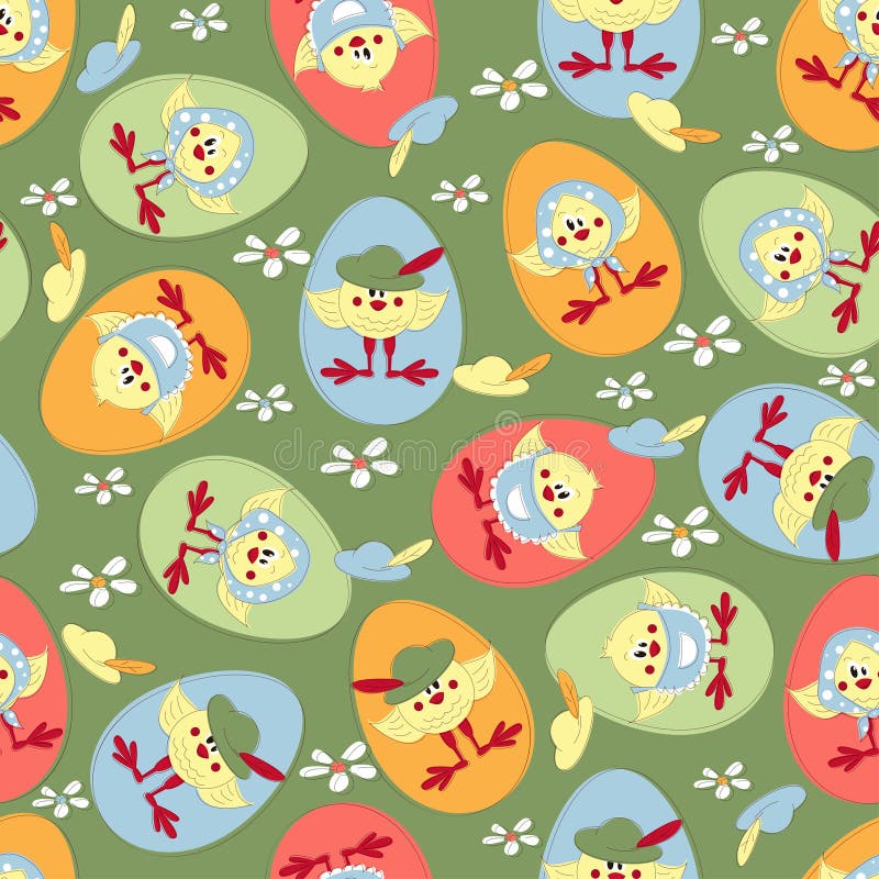 Easter seamless pattern stock vector. Illustration of ornament - 24137059