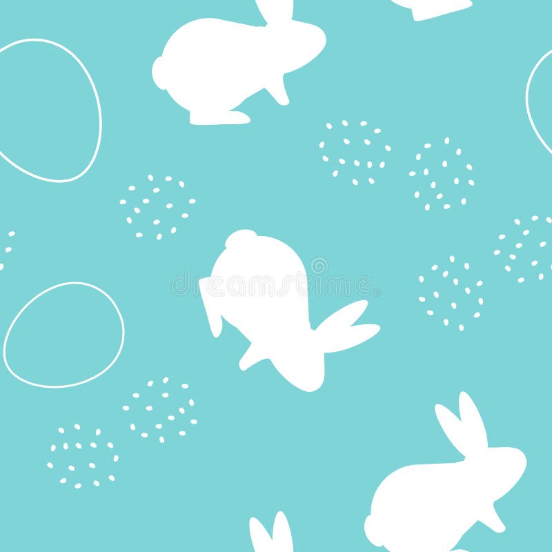 Easter Seamless Pattern with Bunny. Vector Illustration Stock Vector ...