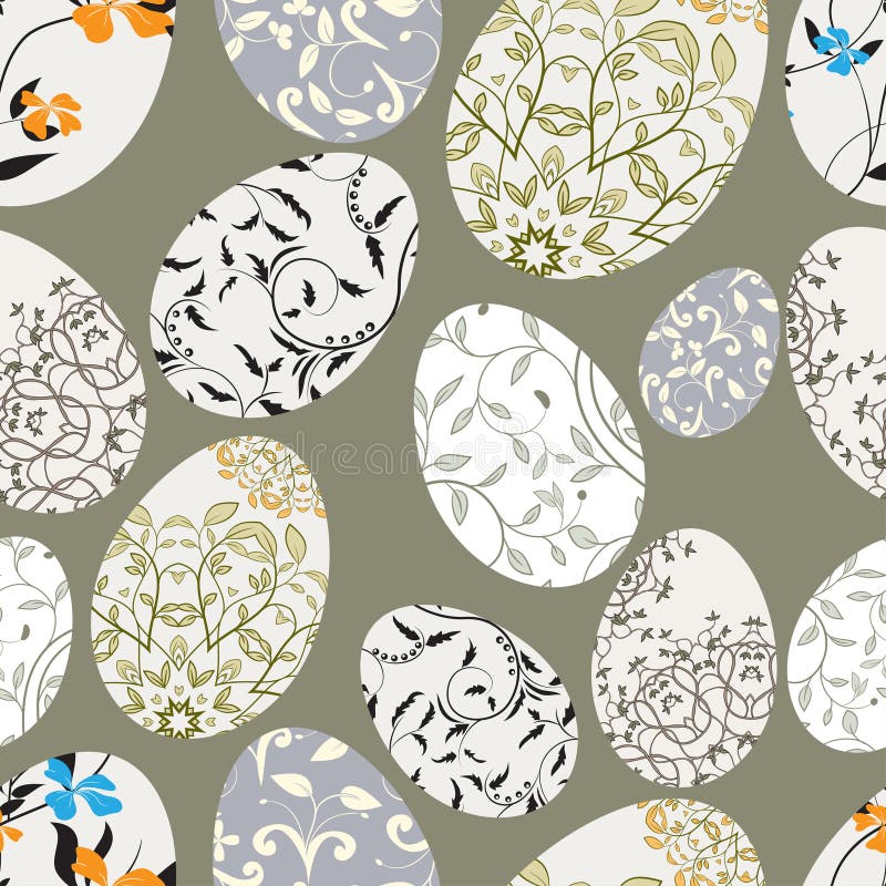 Seamless Pattern with Easter Eggs Stock Vector - Illustration of ...