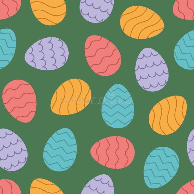 Easter Seamless Pattern with Colorful Easter Eggs Stock Vector ...
