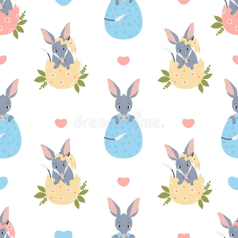 Cute Bilby in Easter Egg. Australian Animal. Easter Greeting Card ...