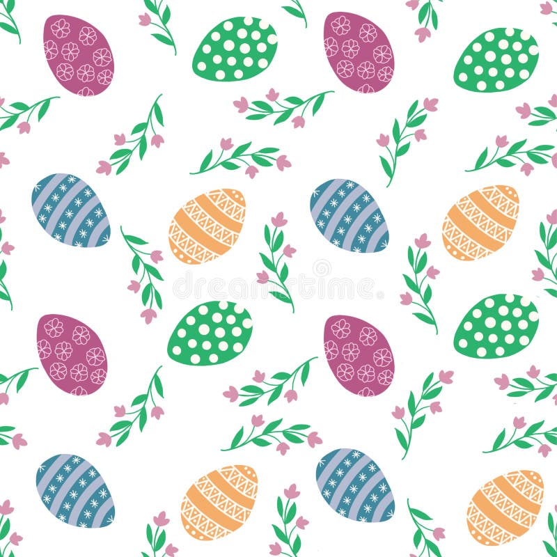 Easter seamless pattern stock illustration. Illustration of celebration ...