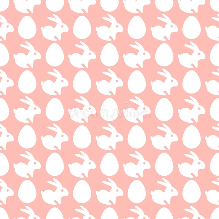 Easter Seamless Pattern. Repeating Bunnies and Egg Stock Vector ...