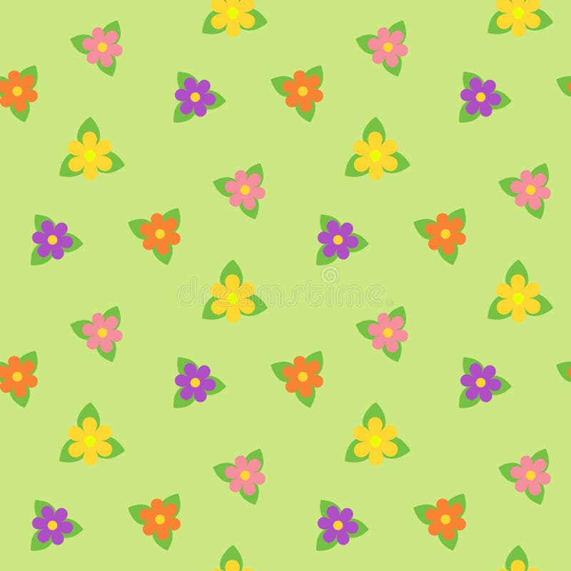 Easter Seamless Pattern with Spring Flowers for Wrapping Paper ...