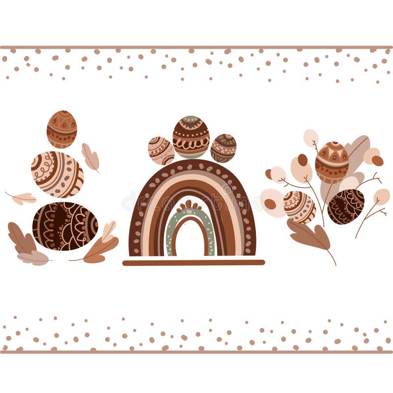 Boho Easter Border Stock Illustrations – 484 Boho Easter Border Stock ...