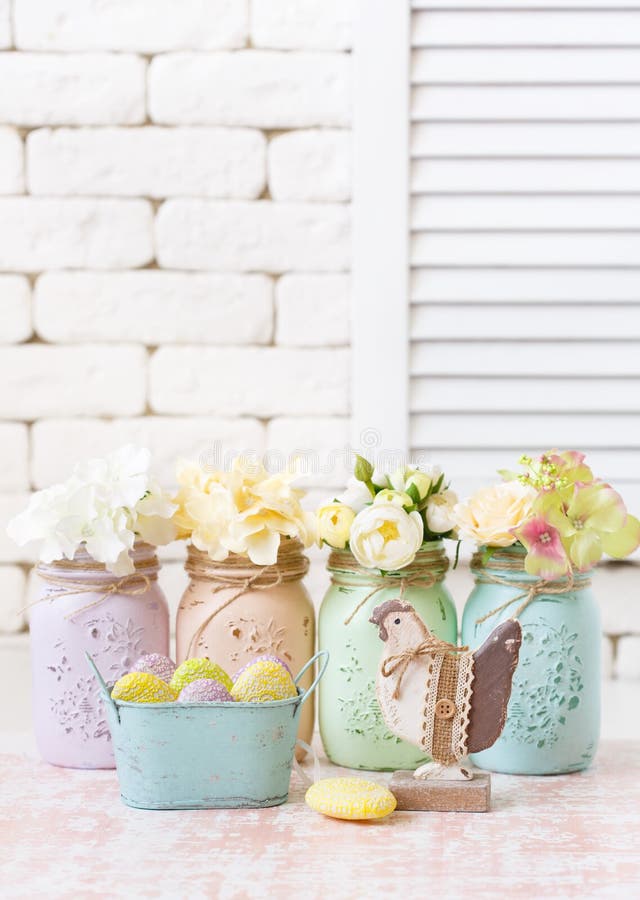 Easter shabby chic. stock image. Image of emotion, bouquet - 87286689