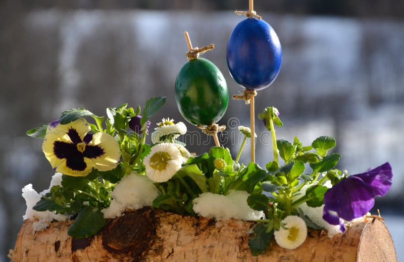 Easter Egg Snow Textured, Cold Easter Concept Stock Photo - Image of ...