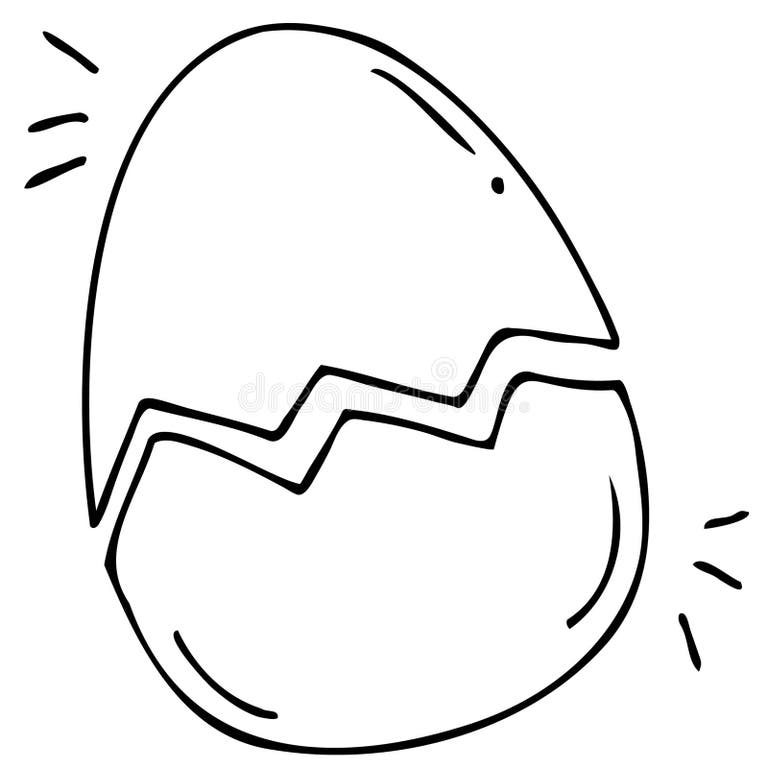 Easter Spring Cracked Chicken or Bird Egg, Vector Isolated Design ...