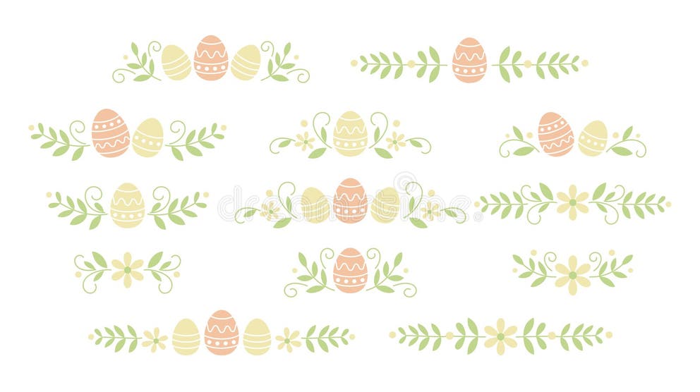 Easter Spring Header. Comprehensive Collection of Egg Patterns ...