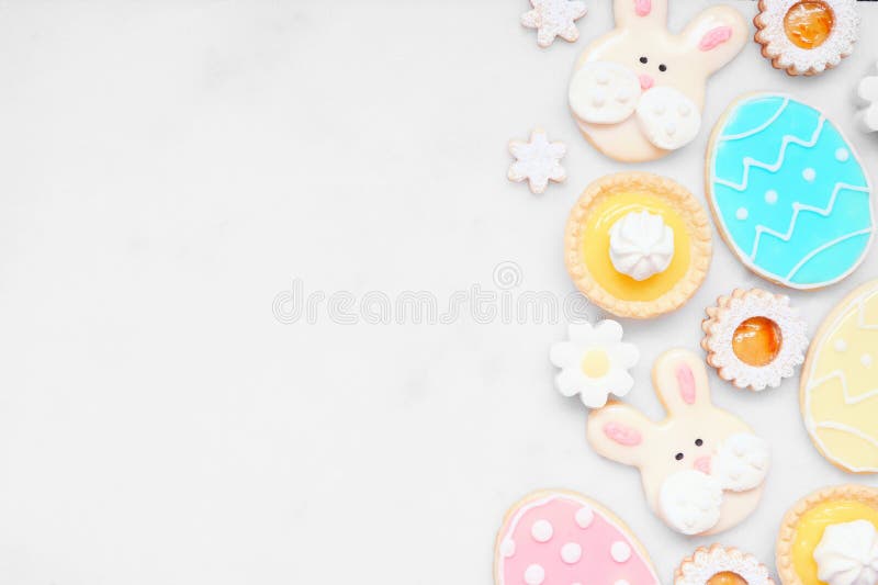 Easter Egg Side Border on a Light Wood Banner Background Stock Photo ...