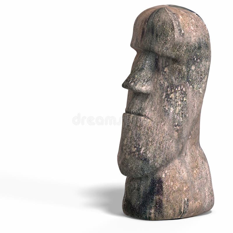 Easter Isle statue stock illustration. Illustration of dimensional ...