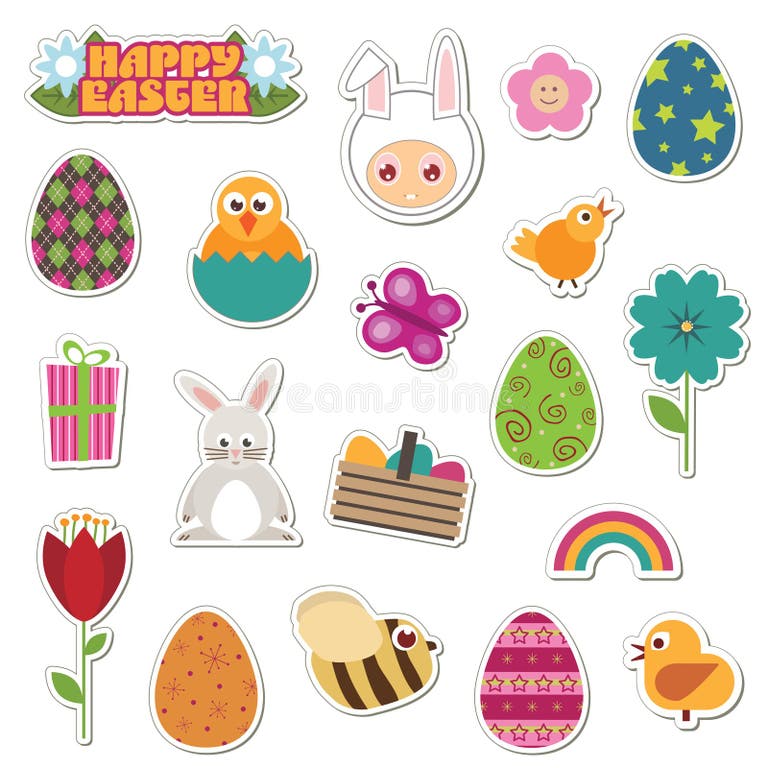 Easter Stickers Stock Illustrations – 6,418 Easter Stickers Stock ...