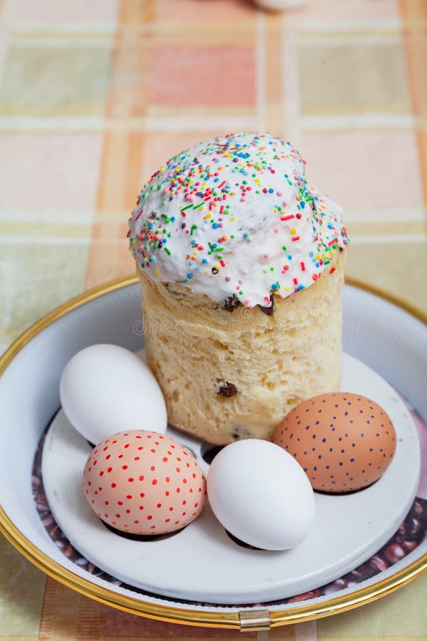 Pasca and Eggs on Round Tray Stock Image - Image of calendar ...