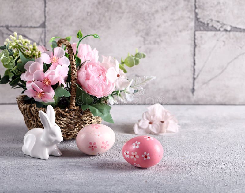 Easter Still Life Decor Eggs Stock Photo - Image of festive, eggs ...