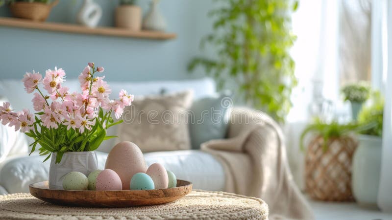 Easter Still Life with Easter Eggs Easter Eggs in a Basket Easter Still ...