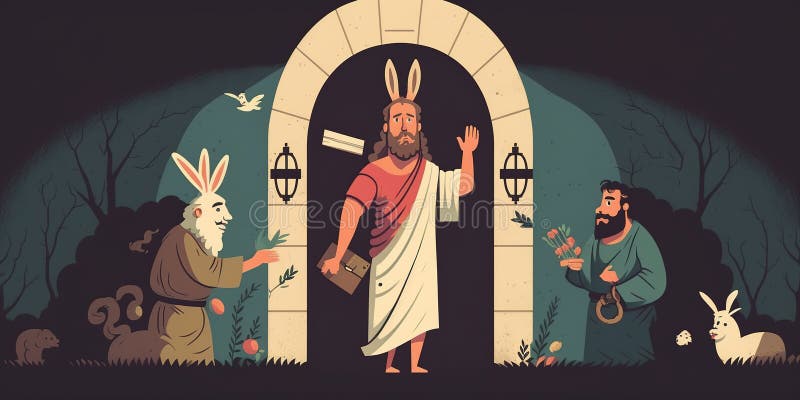 Easter Sunday. Easter Vector Illustration. Cave. Empty Tomb of Jesus ...