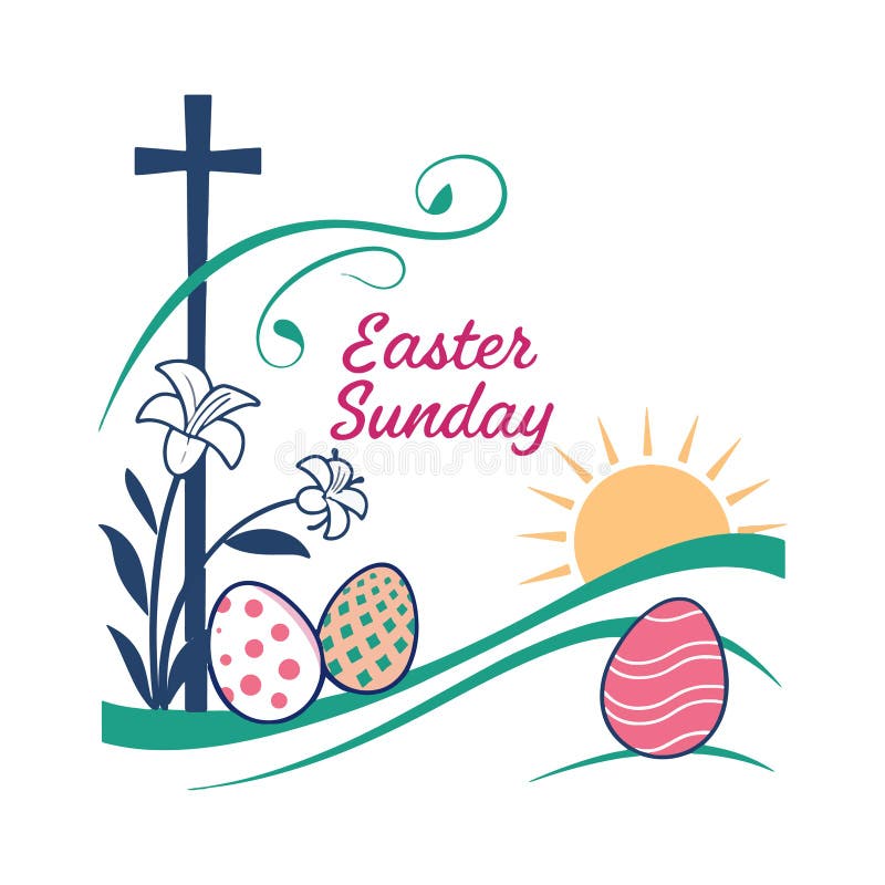Easter Sunday. Easter Vector Illustration. Cave. Empty Tomb of Jesus ...