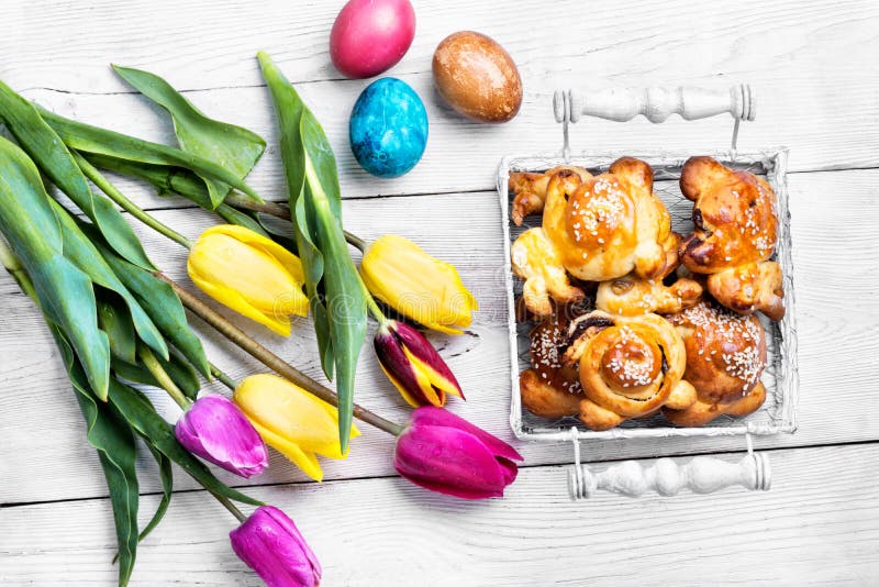 Easter symbolic bun stock image. Image of christianity - 106629549