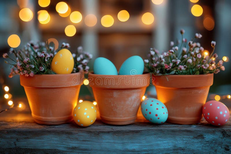 Easter Table Decor, Glittering Lights and Vibrant Eggs Add Charm To a ...