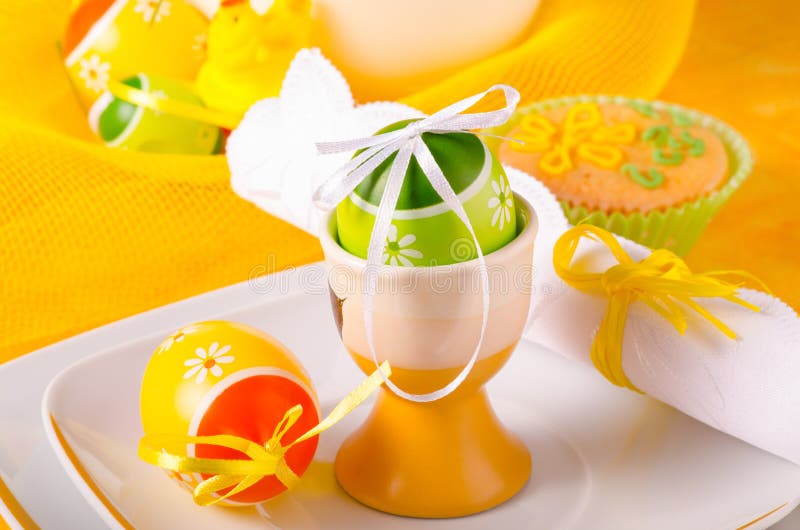 Easter table decoration stock photo. Image of decorative - 41032772
