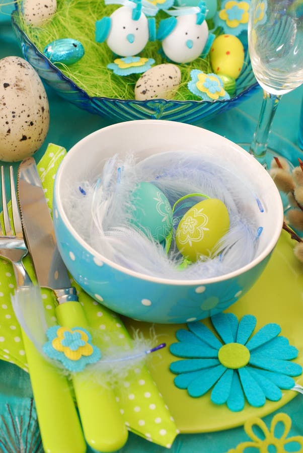 Easter table setting stock image. Image of decor, felt - 23956579