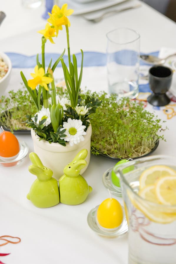 Easter tableware stock image. Image of closeup, water - 69213397