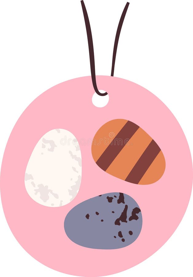 Easter Tag with Eggs stock vector. Illustration of sign - 359263775