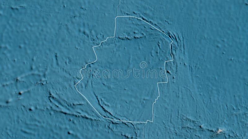 Easter Outlined Borders Physical Legend Elevation Azimuthal Equidistant ...