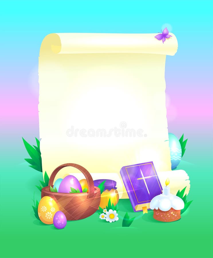 Easter Template stock vector. Illustration of nest, nature - 4619879