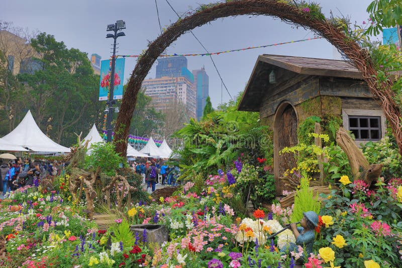Easter Theme Flowers in the Garden Editorial Photo - Image of ...