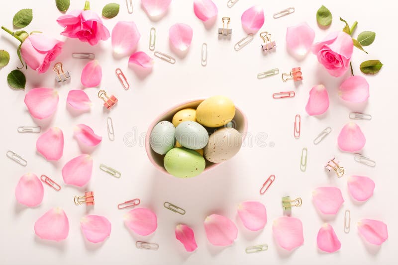 Easter Day Theme with Rose Petals Stock Image - Image of card, holiday ...