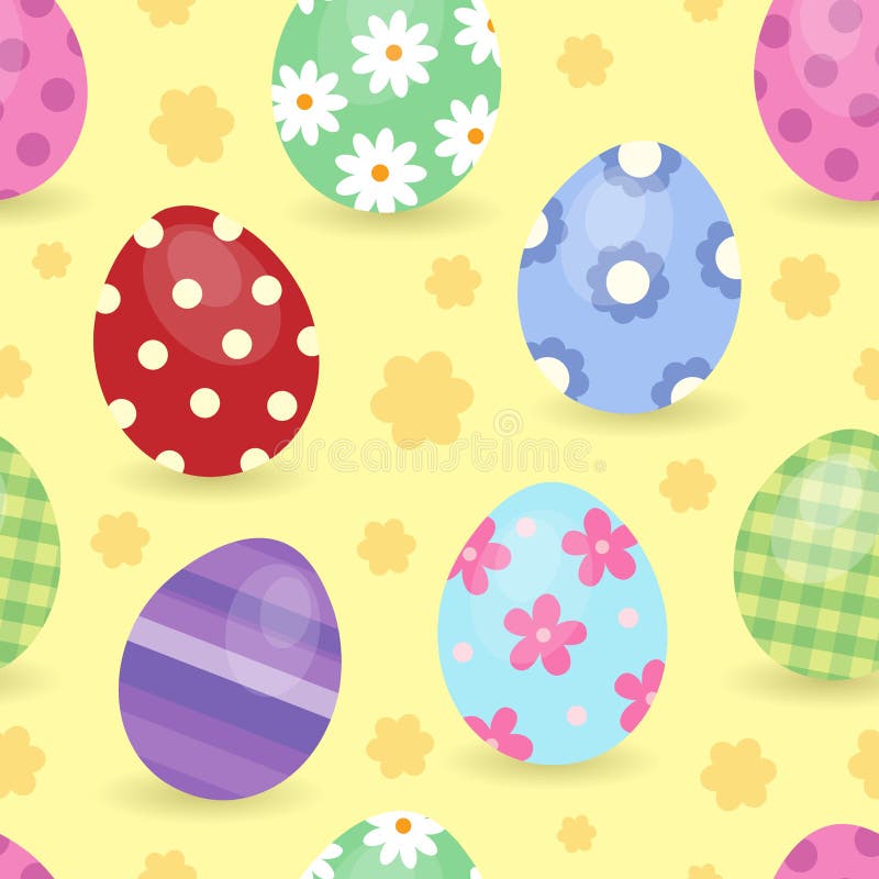 Easter Theme Seamless Background 1 Stock Vector - Illustration of ...