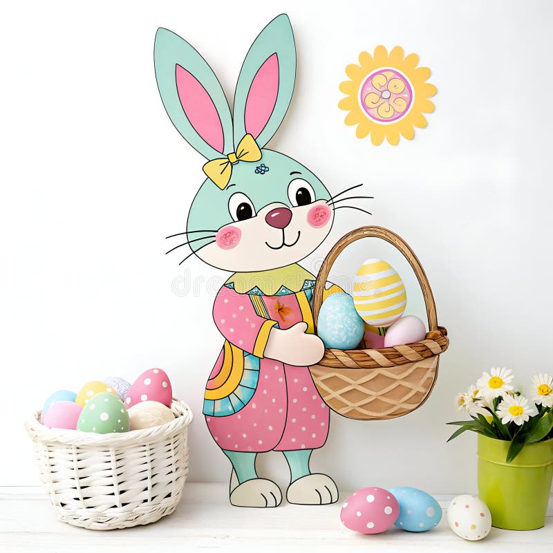 Easter-Themed Cartoon Clipart Stock Illustration - Illustration of ...