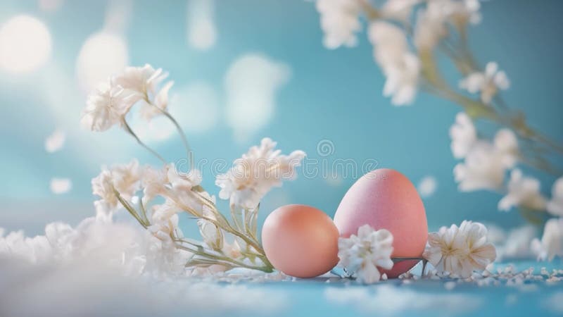 Easter-themed Composition Featuring Delicately Colored Pink Eggs ...