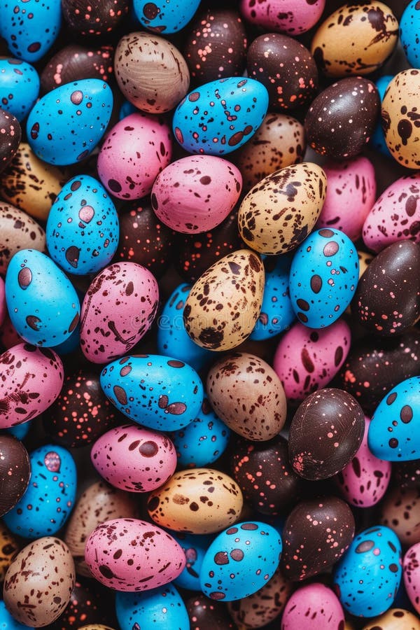 Easter Themed Decoration Featuring Colorful Eggs and Floral Elements ...