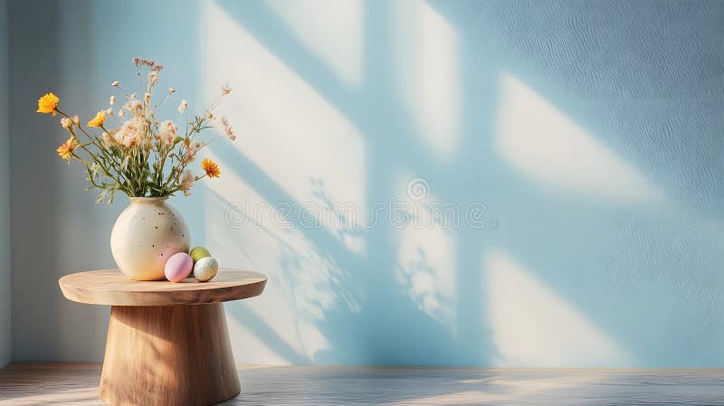 Easter-Themed Wall Design Interior Mockup Stock Illustration ...