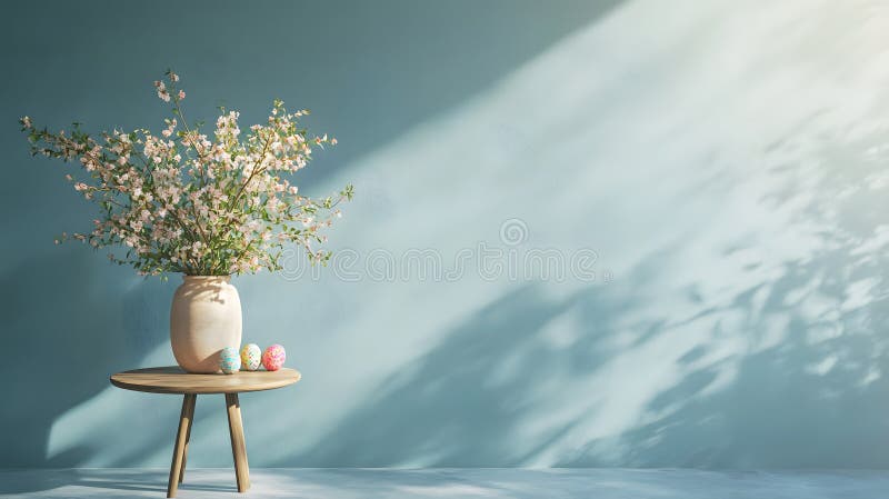 Easter-Themed Wall Design Interior Mockup Stock Illustration ...