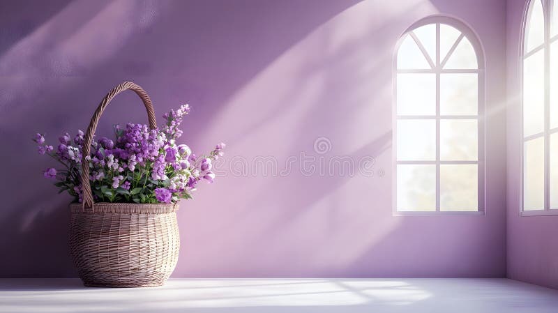 Easter-Themed Wall Design Interior Mockup Stock Illustration ...