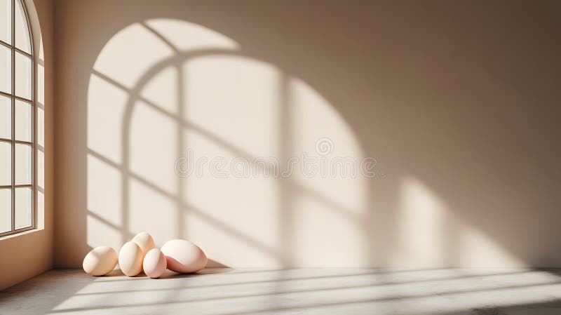 Easter-Themed Wall Design Interior Mockup Stock Illustration ...
