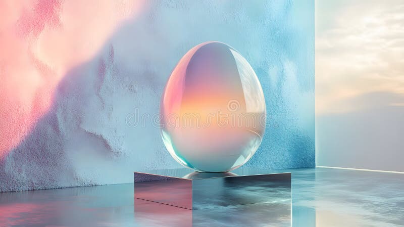 Easter-Themed Wall Design Interior Mockup Stock Illustration ...